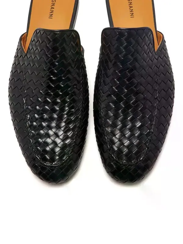 Magnanni Woven Leather Slip-on Slippers