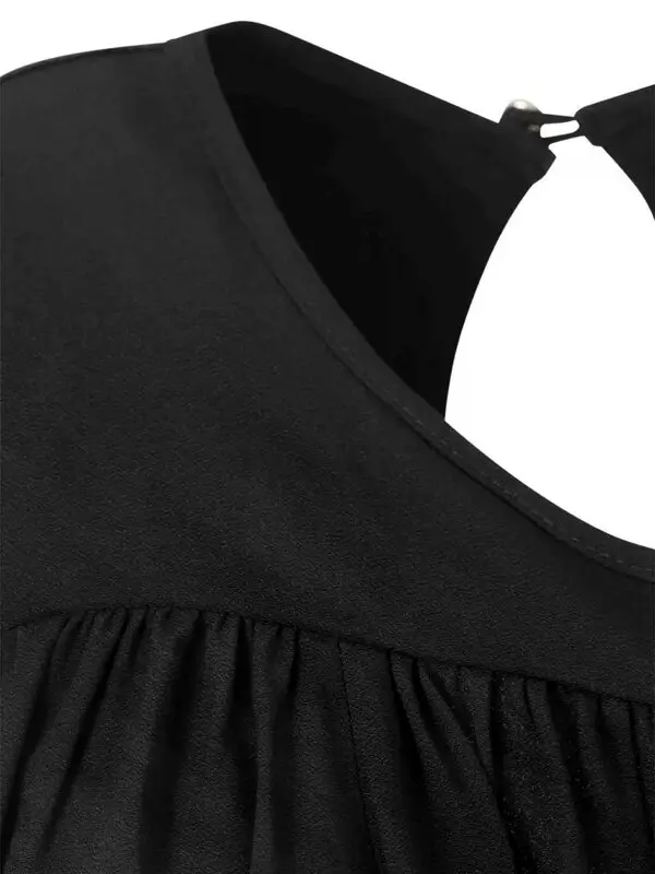 Rabanne Ruched Mini Dress With Keyhole Detail