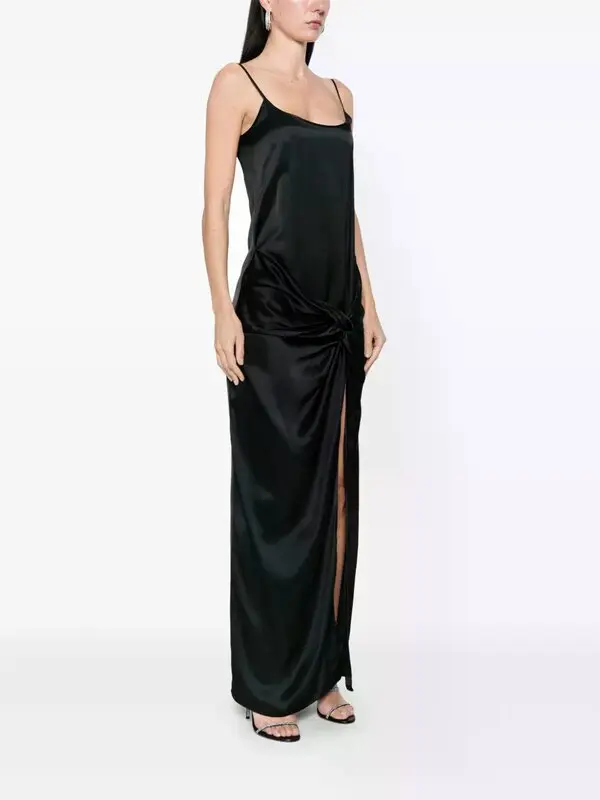 Attico Long Dress With Knotted Detailing
