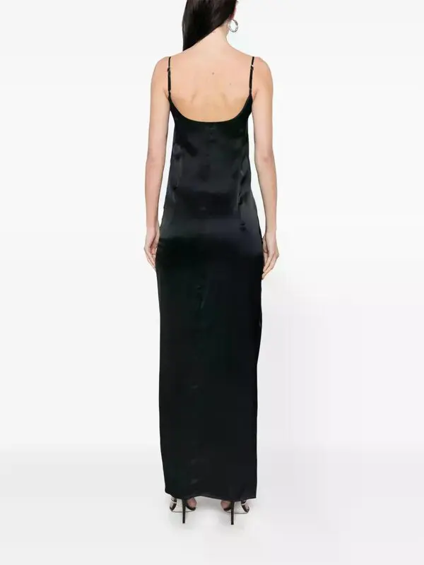 Attico Long Dress With Knotted Detailing