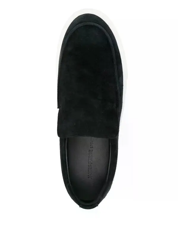 JAMES PERSE Coastal Suede Slip-on Sneakers - Black
