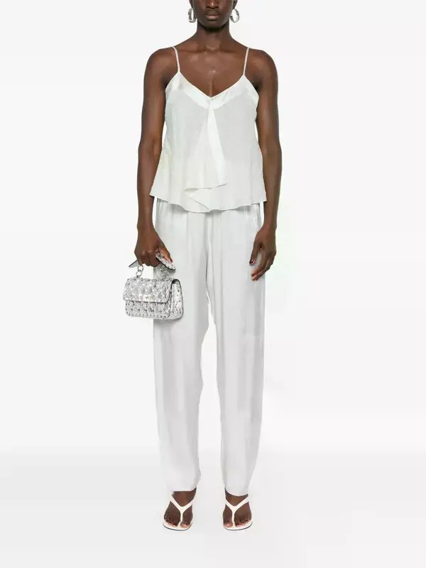 Emporio Armani Ruffled Seersucker Top