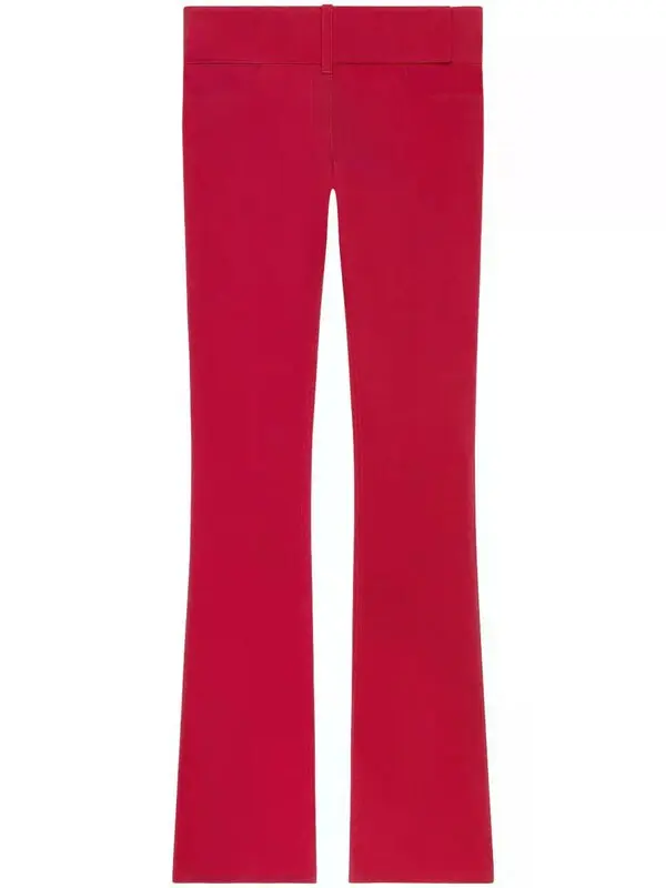 COURREGES Bootcut Trousers With Belted Waist - Red