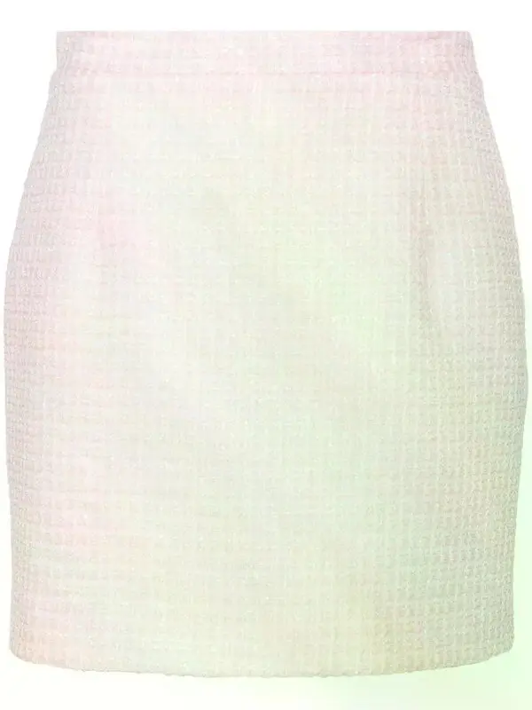 Alessandra Rich Sequin-embellished Tweed Mini Skirt - Pink