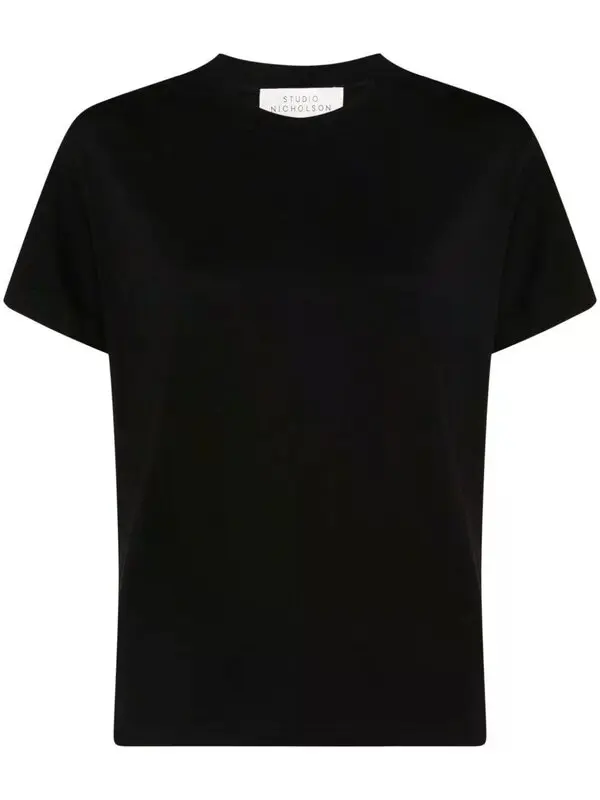 Studio Nicholson Cotton T-shirt With Rear Logo - Black
