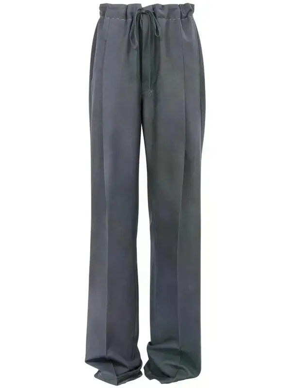 MAISON MARGIELA Moiré-effect Straight-leg Trousers - Grey