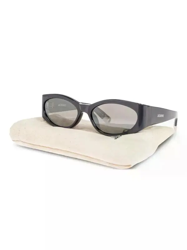 Jacquemus Oval Frame Sunglasses - Black
