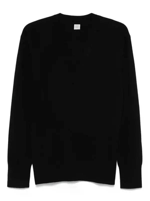 TOTEME Cashmere V-neck Sweater With Ribbed Details