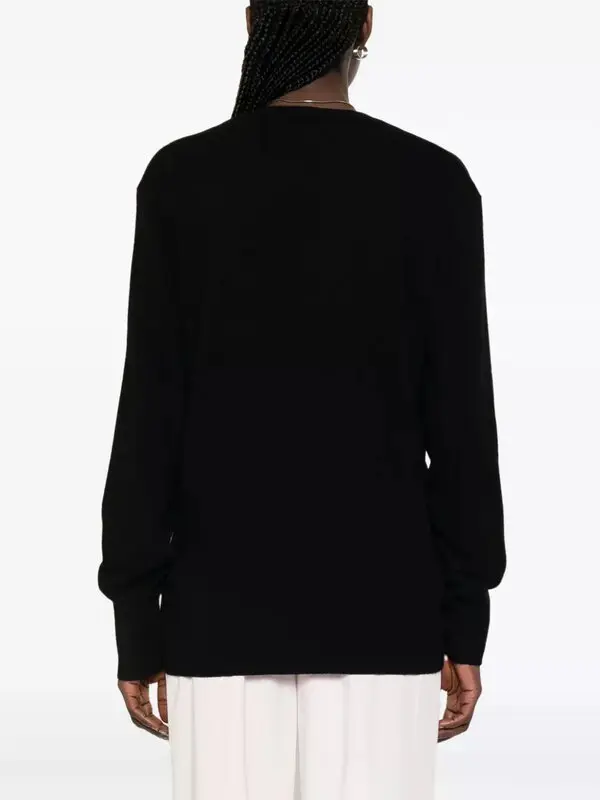 TOTEME Cashmere V-neck Sweater With Ribbed Details