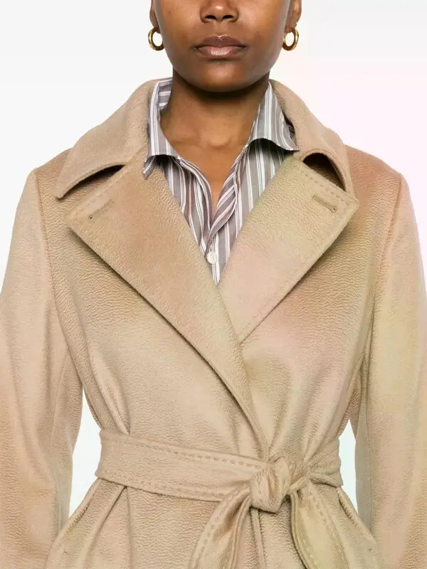 Max Mara Virgin Wool Trench Coat - Neutrals