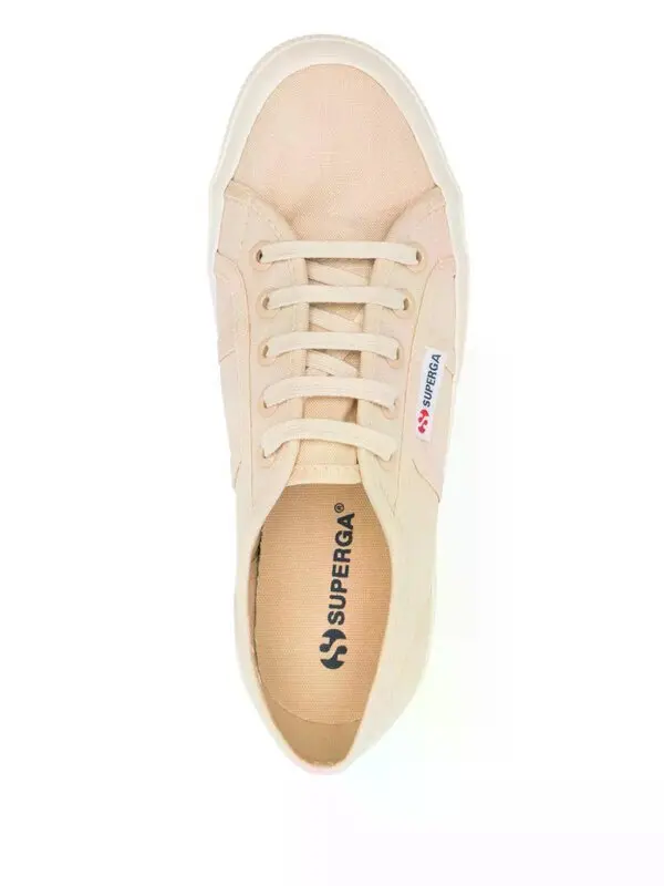 Superga Linen Lace-up Flat Sole Sneakers - Neutrals