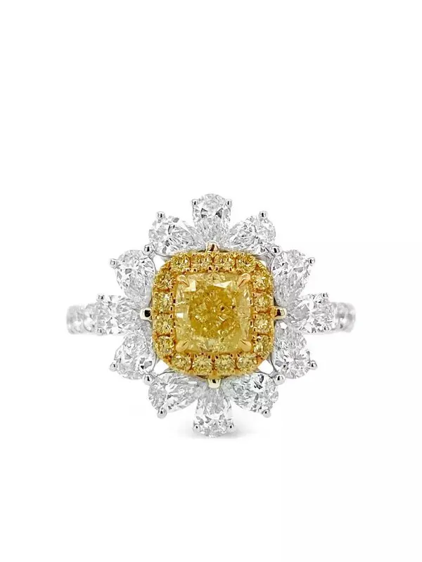 HYT JEWELRY 18kt White Gold Diamond Band Ring