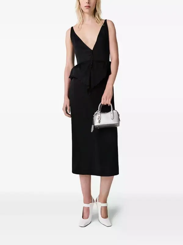 Stella McCartney V-neck Midi Dress With Spaghetti Straps And Open Back