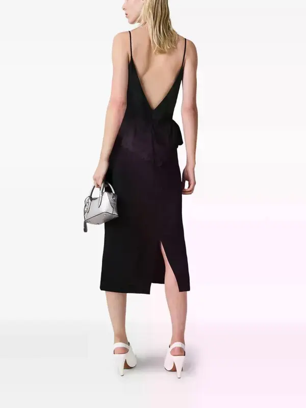 Stella McCartney V-neck Midi Dress With Spaghetti Straps And Open Back