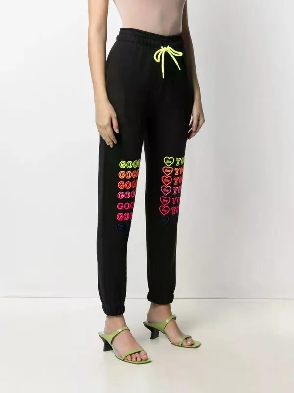 IRENEISGOOD Slogan Drawstring Tracksuit Bottoms