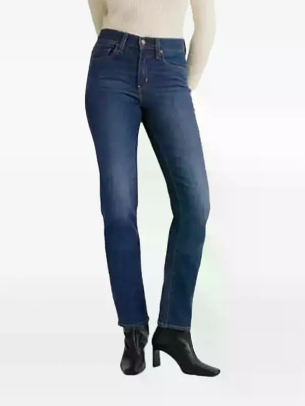 LEVI'S High Rise Straight Leg Jeans