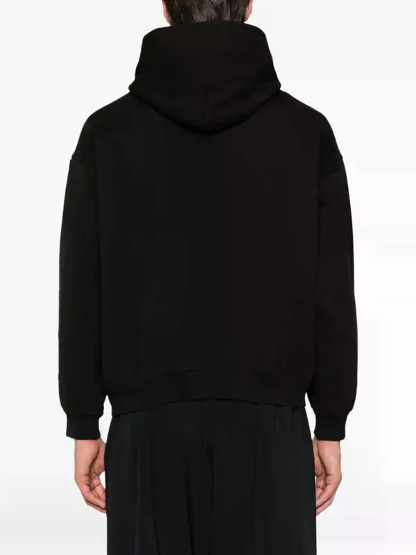 Balenciaga Logo-embroidered Cotton Hoodie