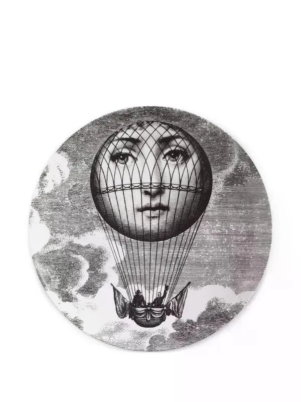 FORNASETTI Tema E Variazioni N.93 Decorative Plate - Black