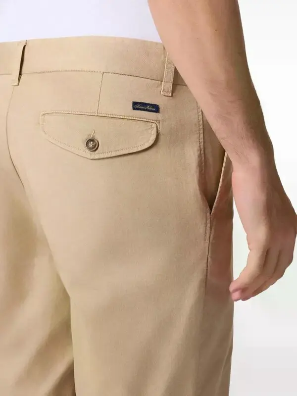 Brooks Brothers Stretch Cotton Bermuda Shorts - Neutrals