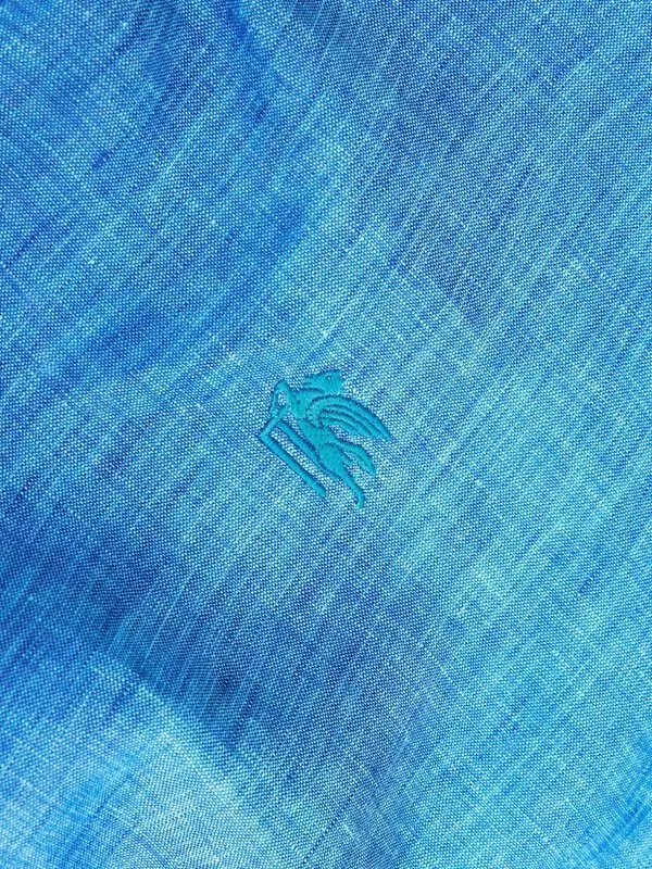 Etro Pegaso-embroidered Mélange-effect Shirt