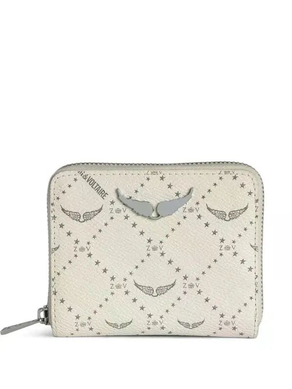 Zadig&Voltaire Mini Zv Monogram Wallet - Neutrals