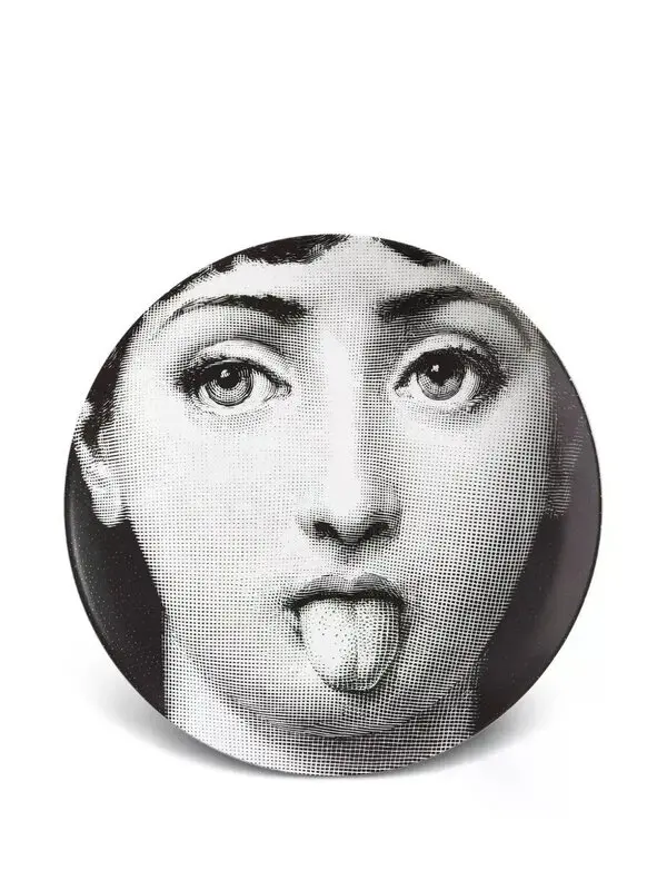 FORNASETTI Tema E Variazioni N82 Decorative Plate - Black