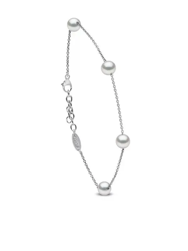 Yoko London 18kt White Gold Classic Freshwater Pearl Bracelet - Silver