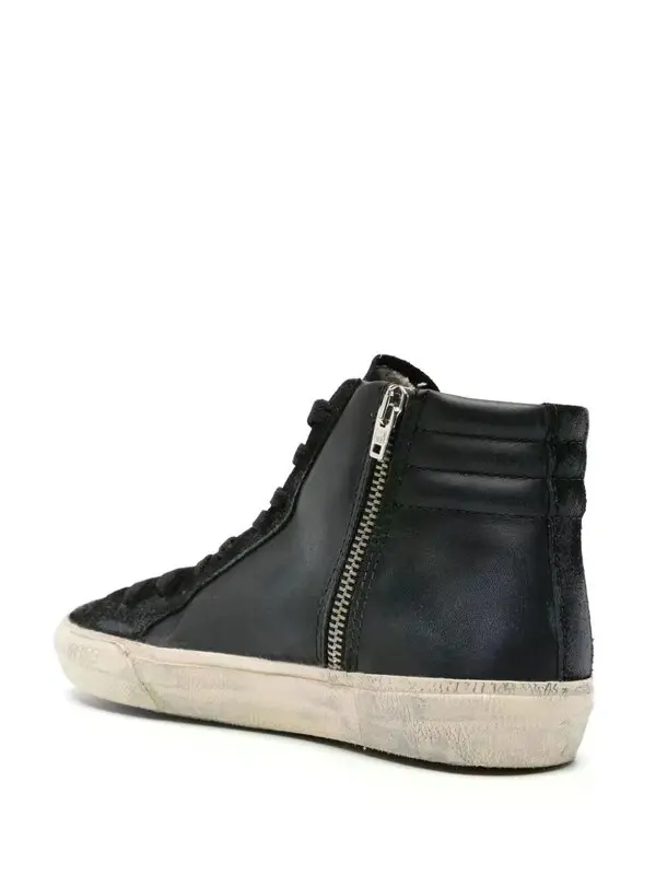 GOLDEN GOOSE Slide Crystal-embellished High-top Sneakers - Black