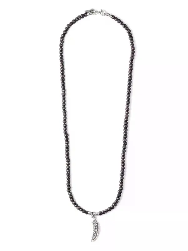Emanuele Bicocchi Feather Charm Necklace - Silver
