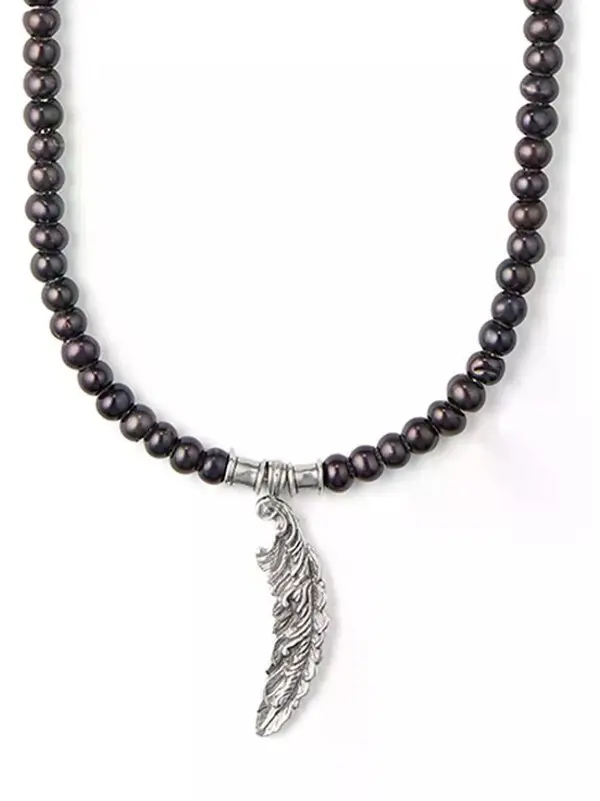 Emanuele Bicocchi Feather Charm Necklace