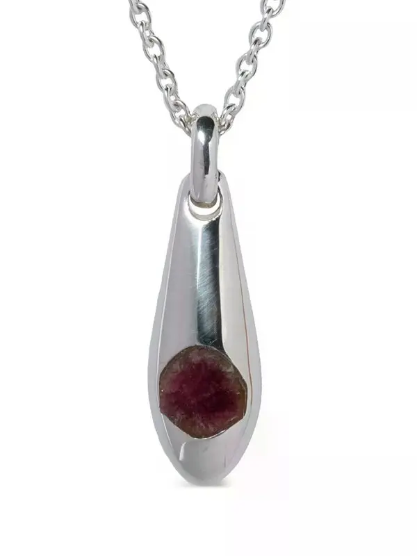 PARTS OF FOUR Sterling And Rubellite Tourmaline Chrysalis Pendant Necklace - Silver