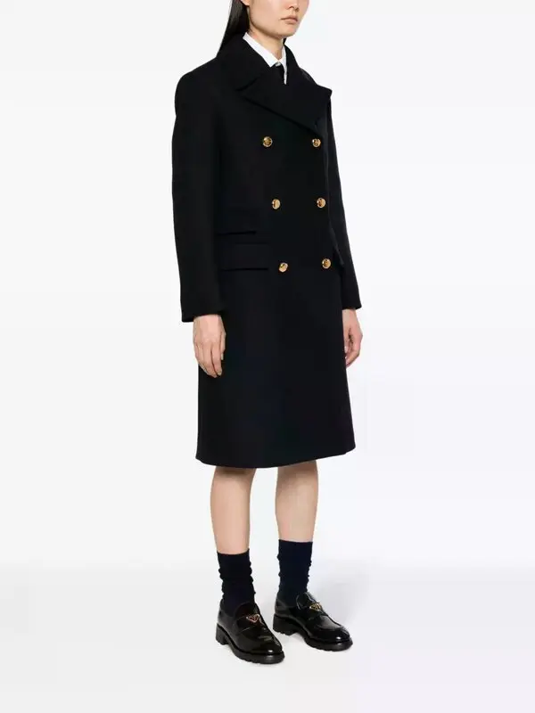 Prada Virgin Wool Double-breasted Coat