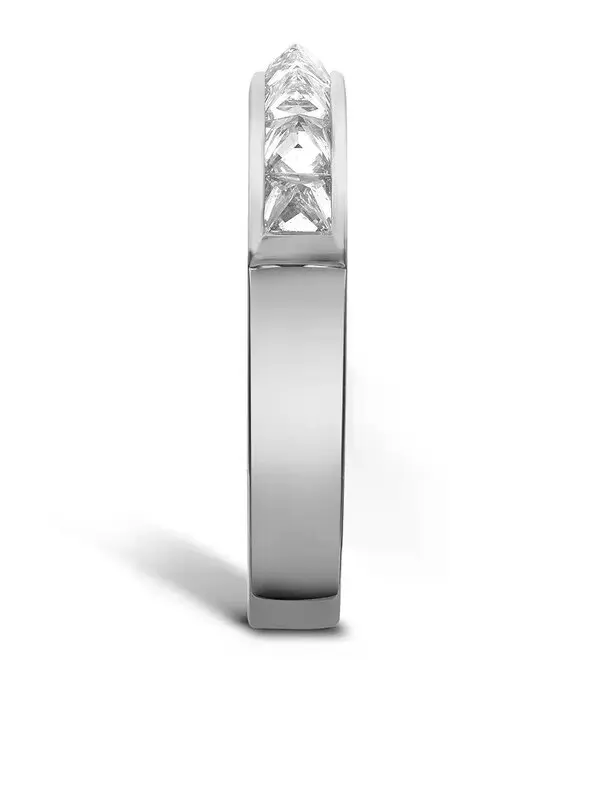 PRAGNELL 18kt White Gold Diamond Band Ring - Silver