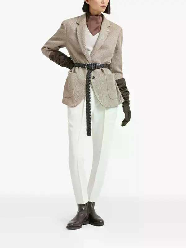 Brunello Cucinelli V-neck Cashmere Jumper - Neutrals