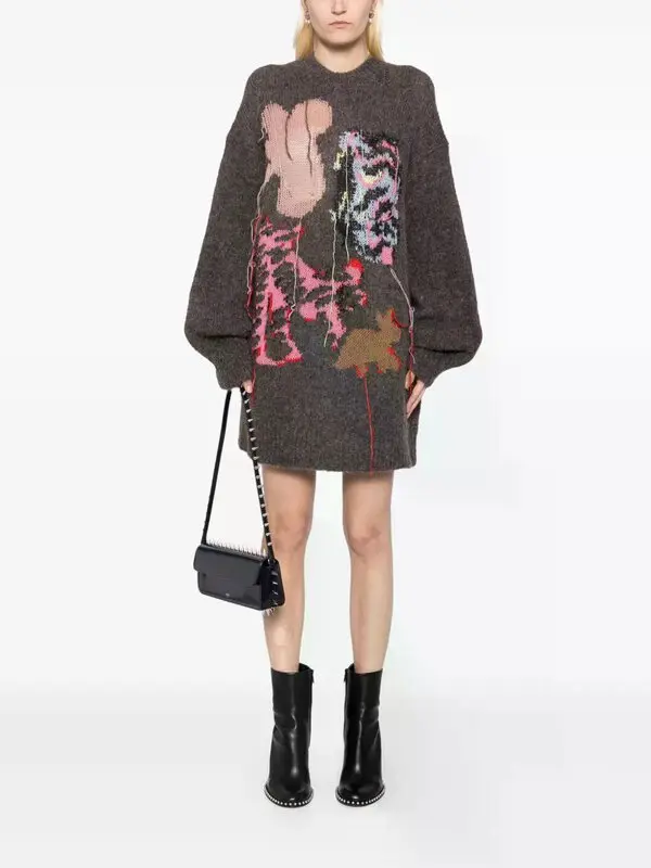 JNBY Floral Intarsia Knit Dress