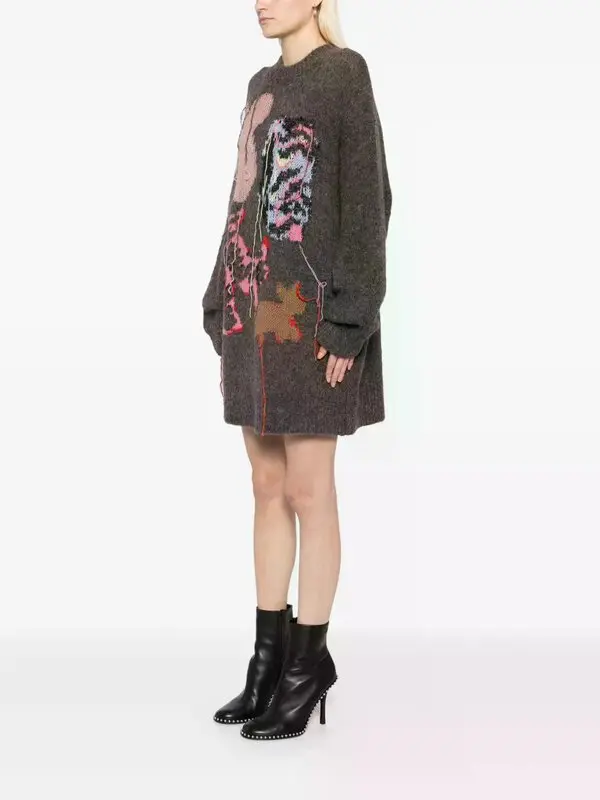 JNBY Floral Intarsia Knit Dress