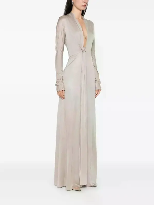 Giuseppe Di Morabito Plunging V-neck Maxi Dress With Knot Detail