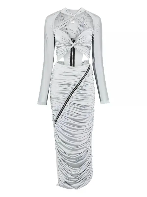 MITILIANE COUTURE Cut-out Draped Maxi Dress