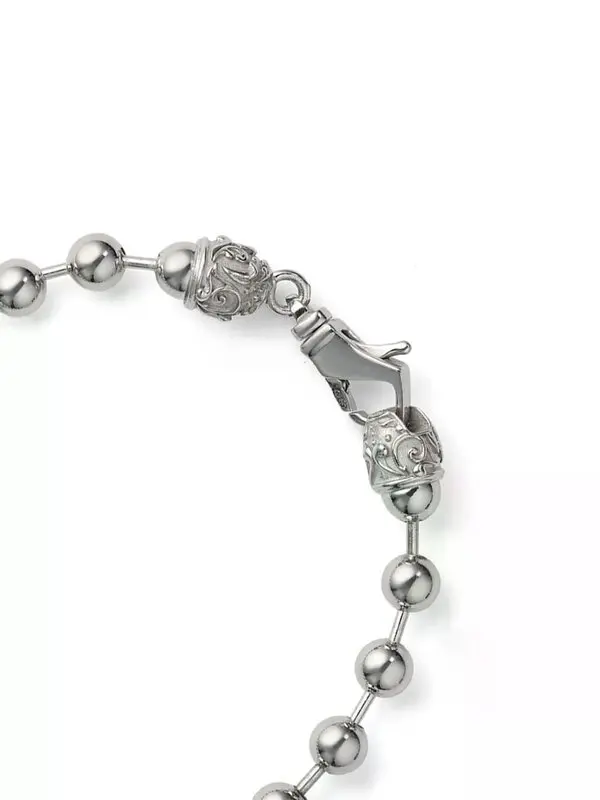 Emanuele Bicocchi Beaded Chain Bracelet In Sterling