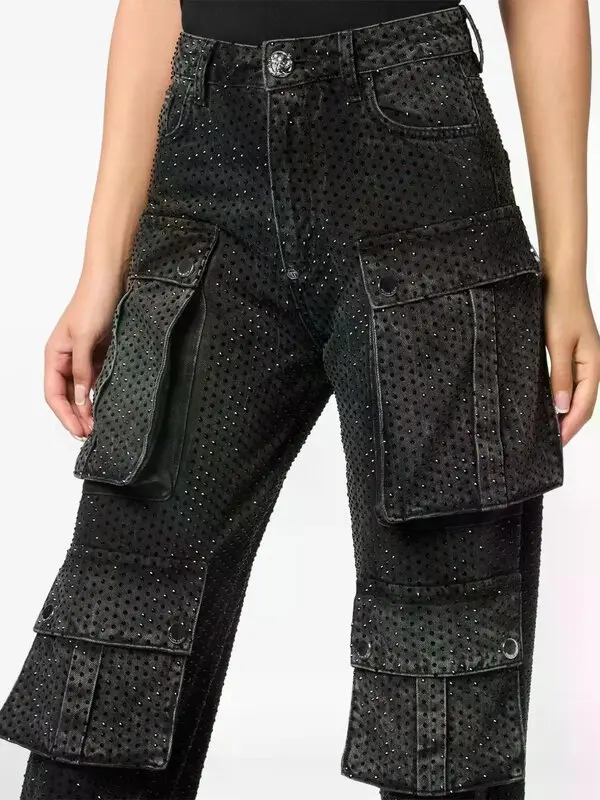 Philipp Plein Embellished Cargo Jeans