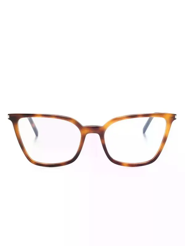 Saint Laurent Tortoiseshell Cat-eye Frame Glasses - Brown