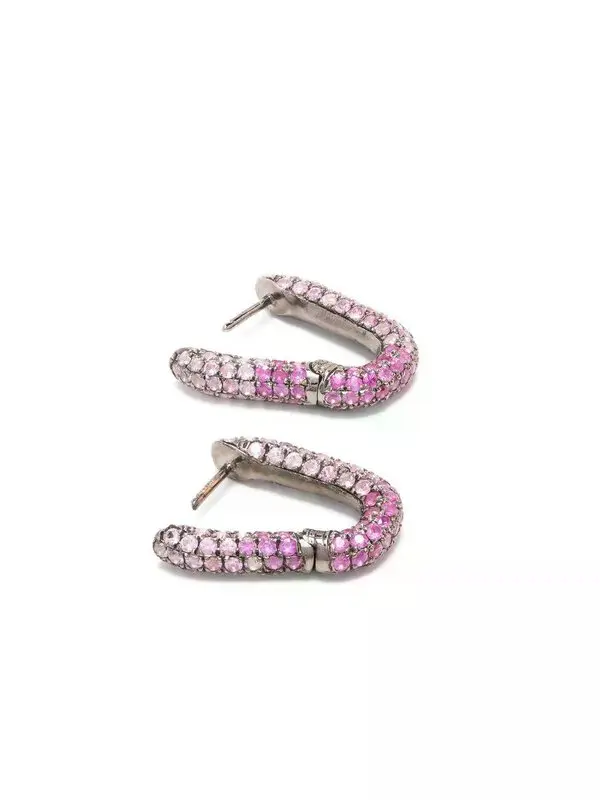 SELIM MOUZANNAR Link Sapphire Earrings - Silver
