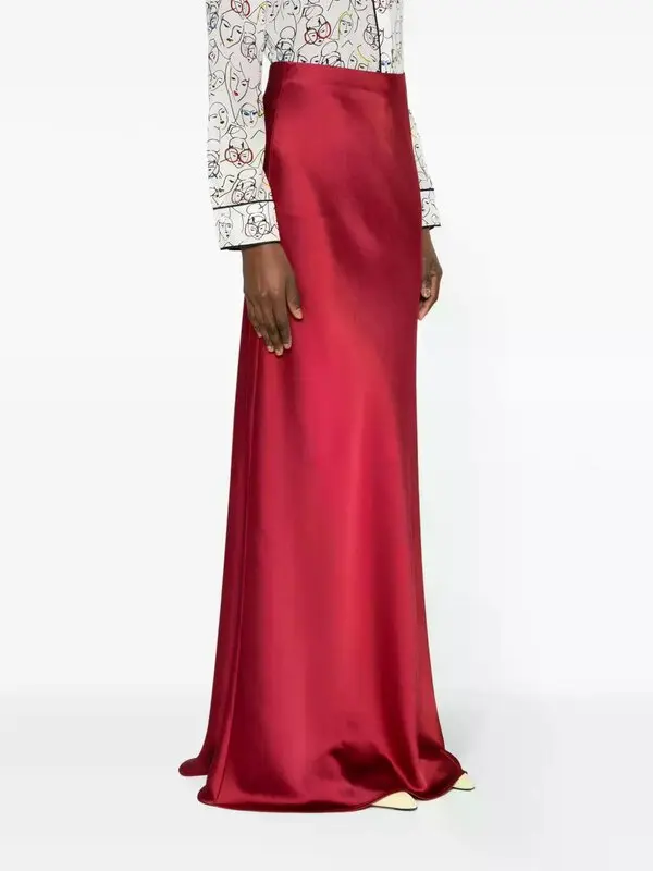 BLANCA VITA Ginestra Satin Long Skirt