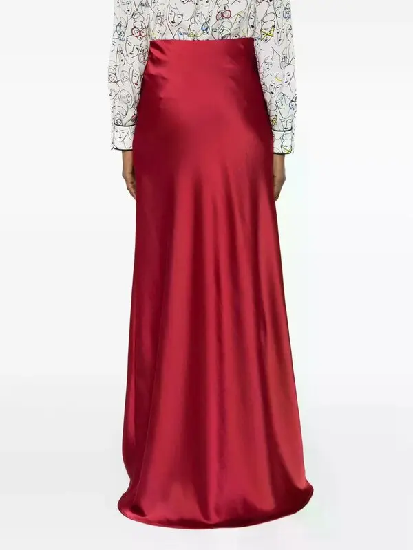 BLANCA VITA Ginestra Satin Long Skirt