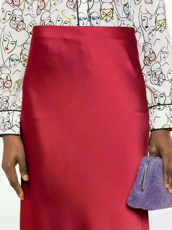 BLANCA VITA Ginestra Satin Long Skirt