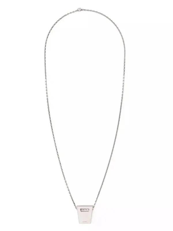 Rick Owens Logo-engraved Sterling Necklace - Silver