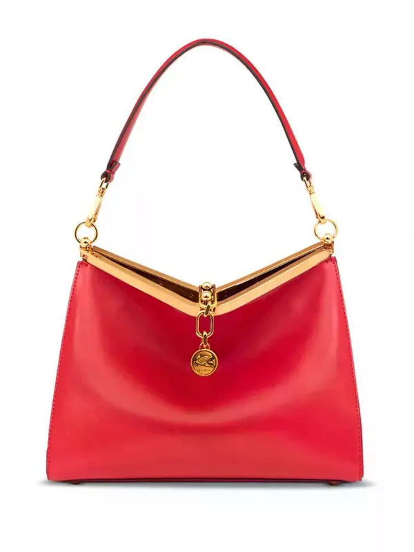 Etro Medium Vela Leather Shoulder Bag - Red