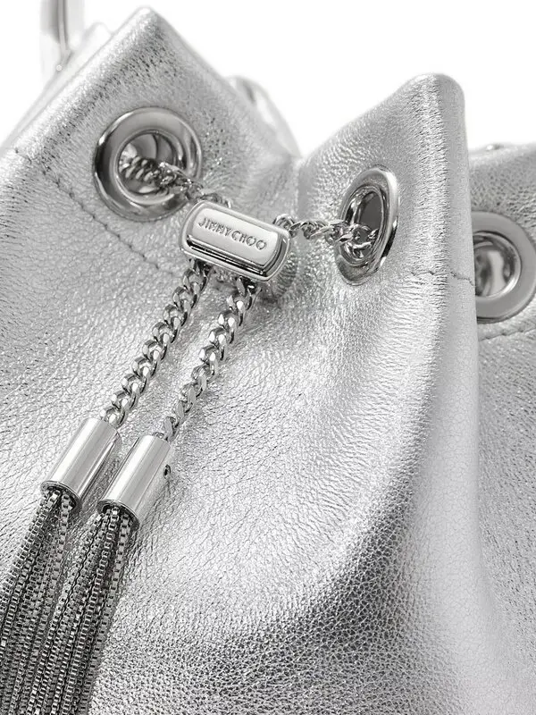 JIMMY CHOO Bon Bon Drawstring Mini Bag - Silver