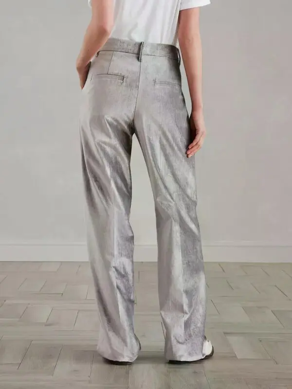 Brunello Cucinelli Monili-trim Straight-leg Trousers