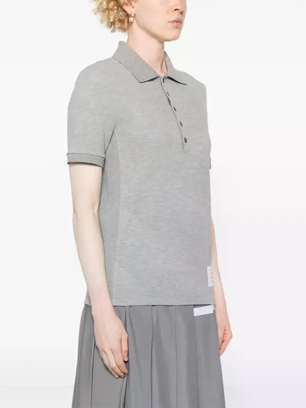 Thom Browne Striped Logo-patch Polo Shirt